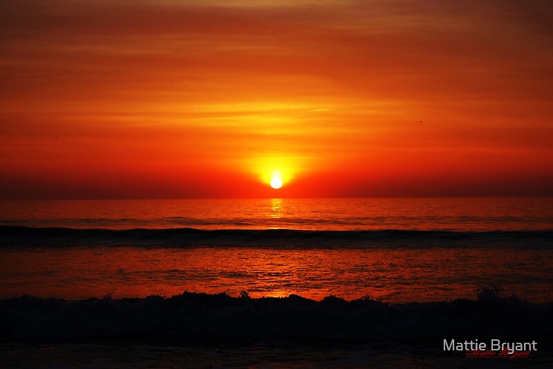 "Red Sun in Morning" by Mattie Bryant | Redbubble