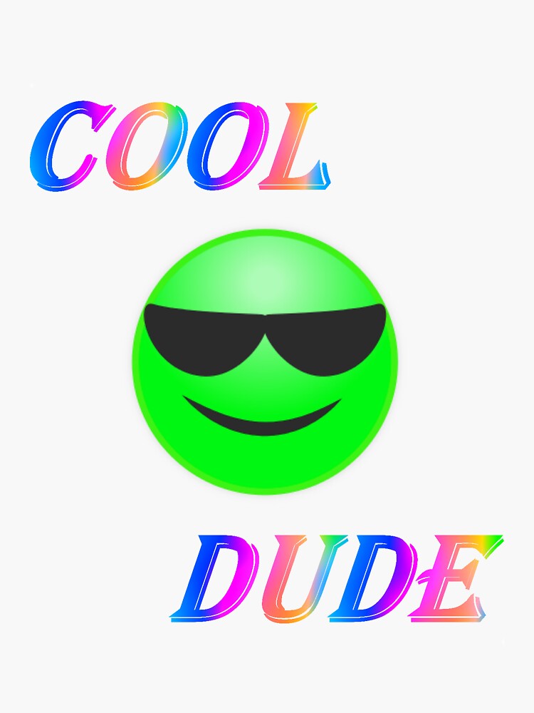 "Cool Dude Emoji" Sticker for Sale by robspencer | Redbubble