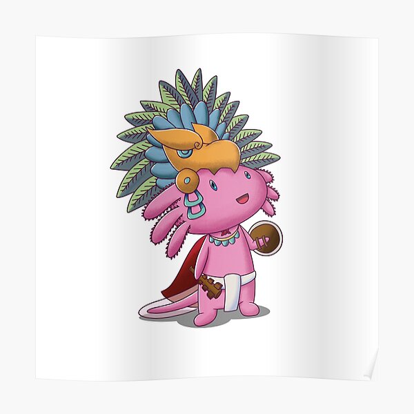 "Axolotl Warrior" Poster for Sale by wolflink06 | Redbubble