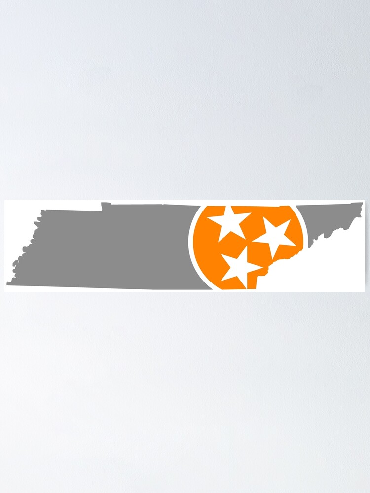 "Tennessee Tri Star - Vol Gray " Poster for Sale by TheFritts | Redbubble