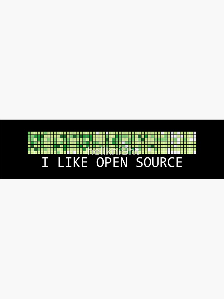 "Github contributions: I like open source (black edition)" Sticker for ...