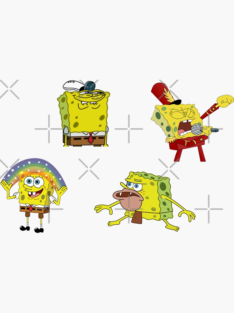 "SpongeBob Meme Sticker Pack" Sticker for Sale by cameron304 | Redbubble
