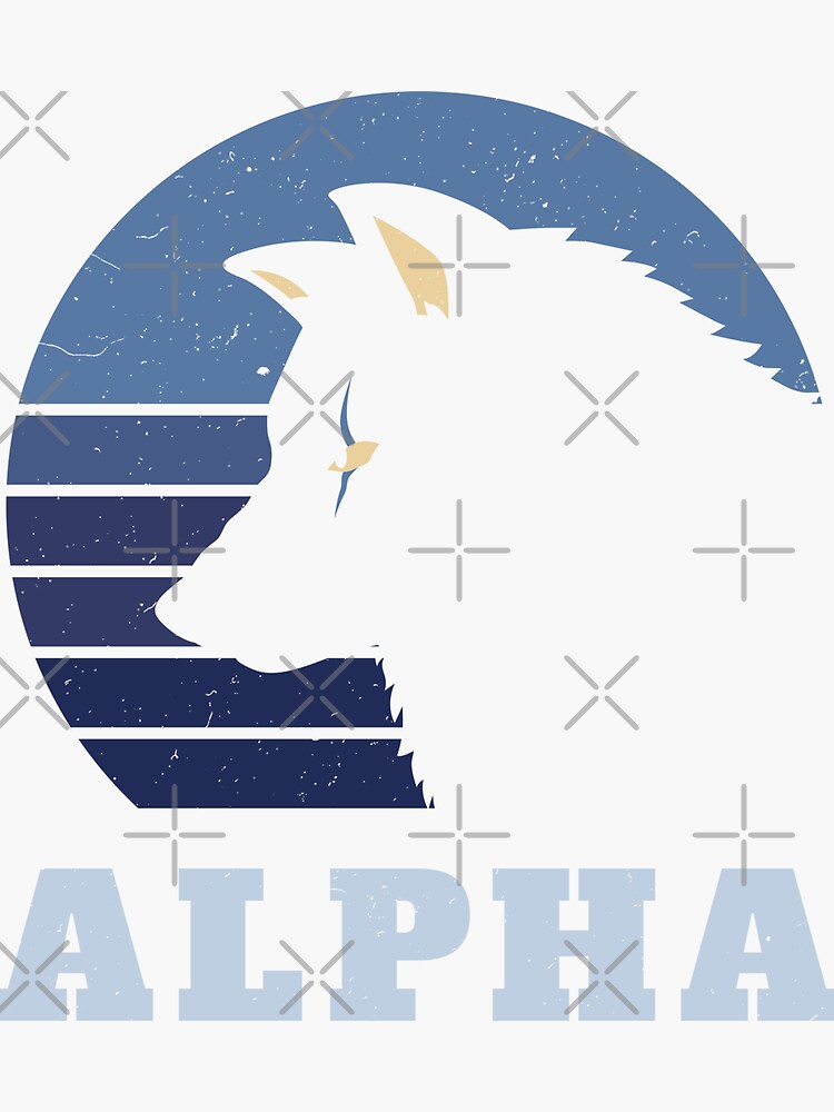 "Vintage Alpha Wolf For Female" Sticker for Sale by cartoonice | Redbubble