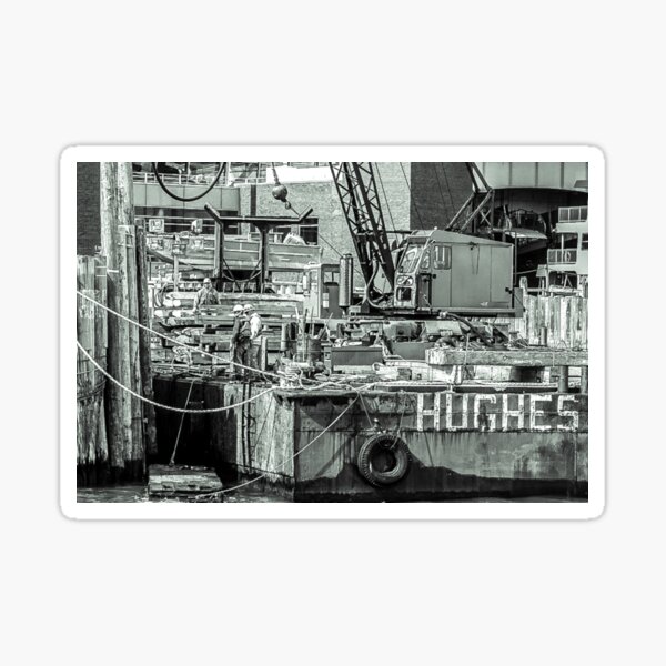 "Hughes Dockworkers" Sticker for Sale by ShootFirstNYC | Redbubble