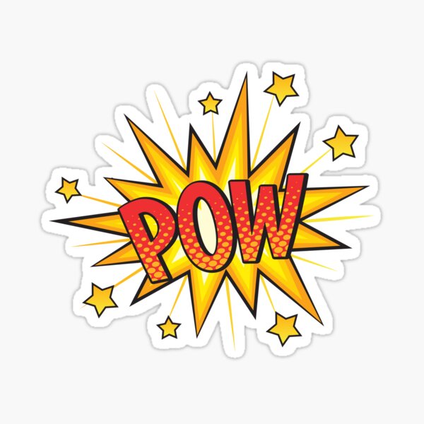"Pow!" Sticker for Sale by abbazabba | Redbubble