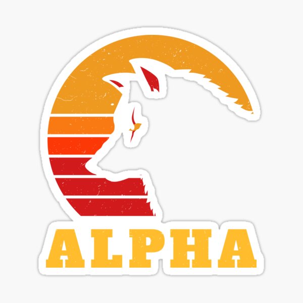"Vintage Alpha Wolf" Sticker for Sale by cartoonice | Redbubble