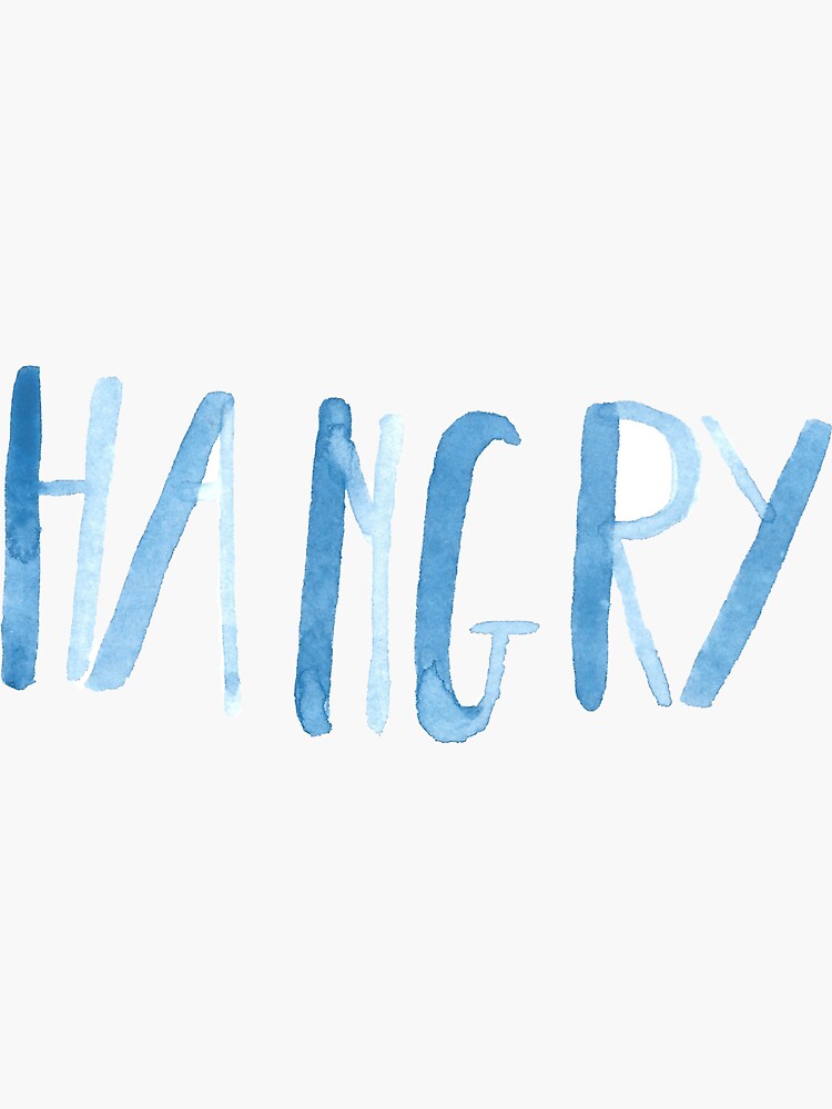 "Hangry" Sticker for Sale by SerendipitousEK | Redbubble