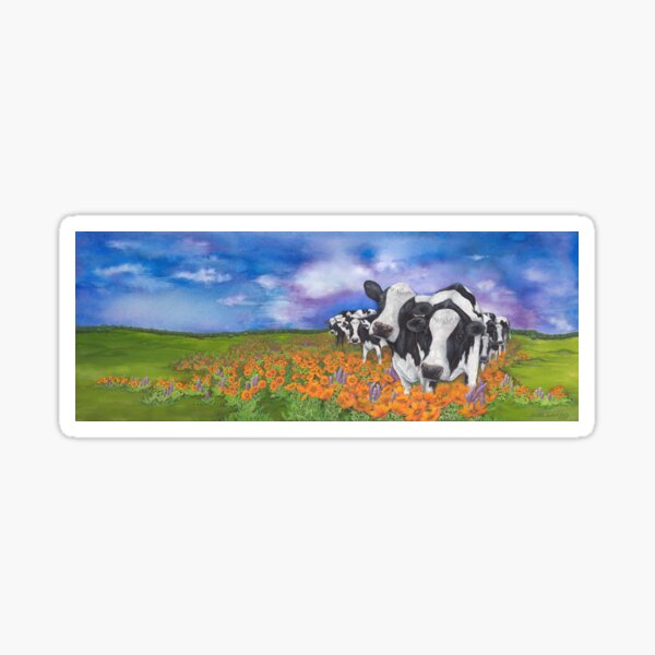 ""Fragrant Friesians"" Sticker by JulesSummers | Redbubble