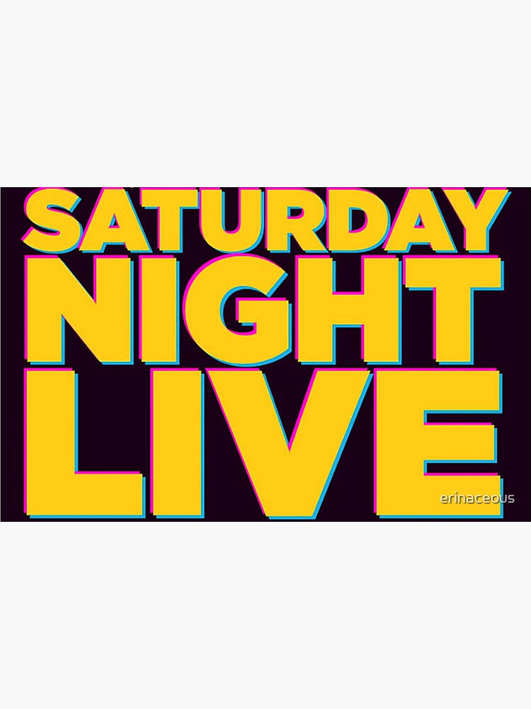 "Saturday Night Live/ SNL " Sticker for Sale by erinaceous | Redbubble
