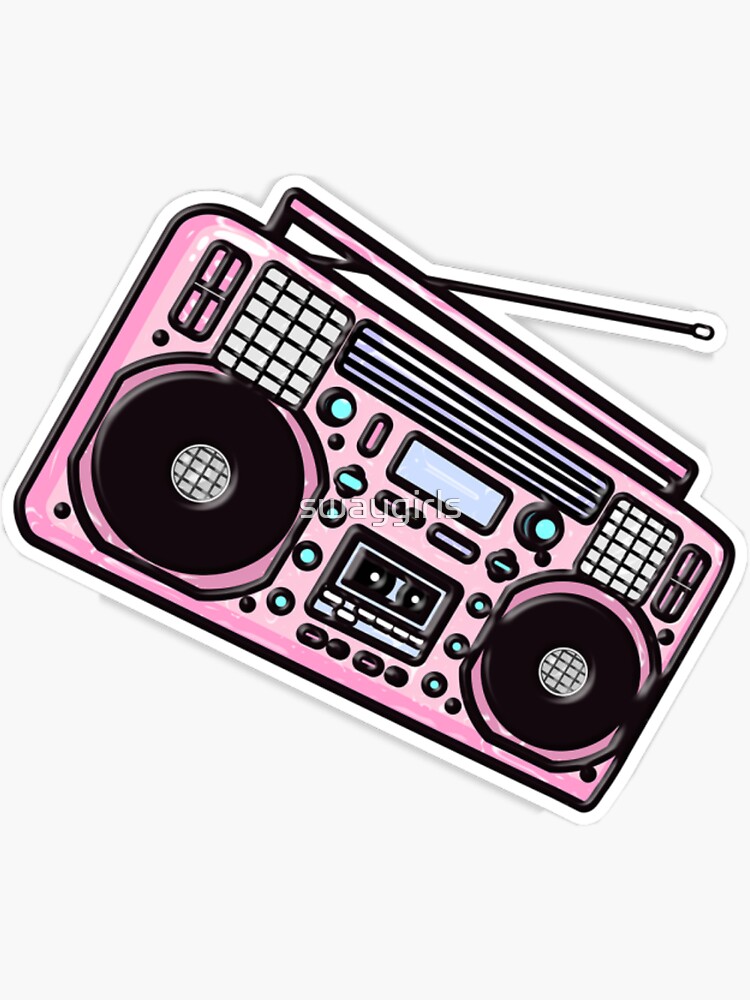 "Old school boom box" Sticker for Sale by swaygirls | Redbubble