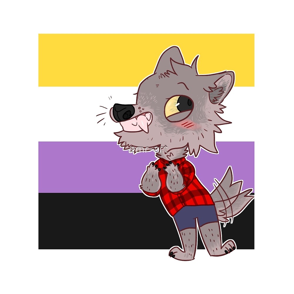"Non-Binary Wolf" by emr-art | Redbubble