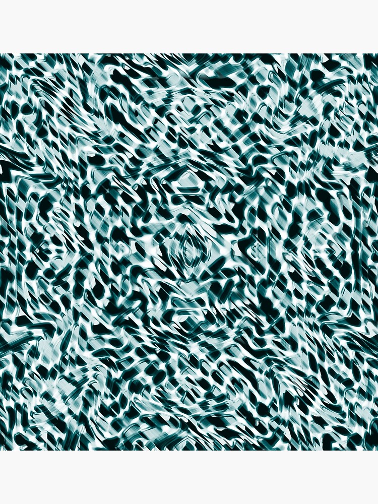 "Cyan twisting holes in motion. Black and whitish shapes" Poster for ...