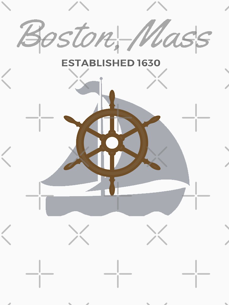 "Boston, Mass Established 1630" T-shirt for Sale by msqrd2 | Redbubble ...