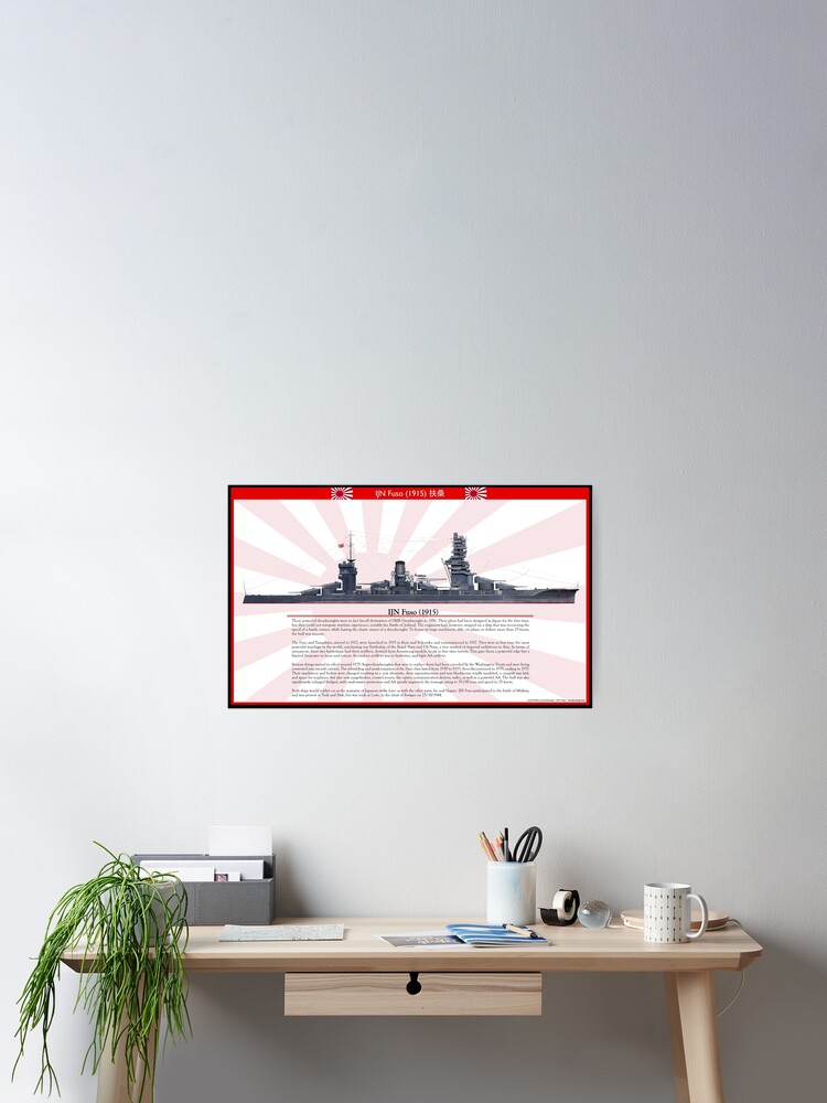 "IJN Battleship Fuso" Poster for Sale by TheCollectioner | Redbubble