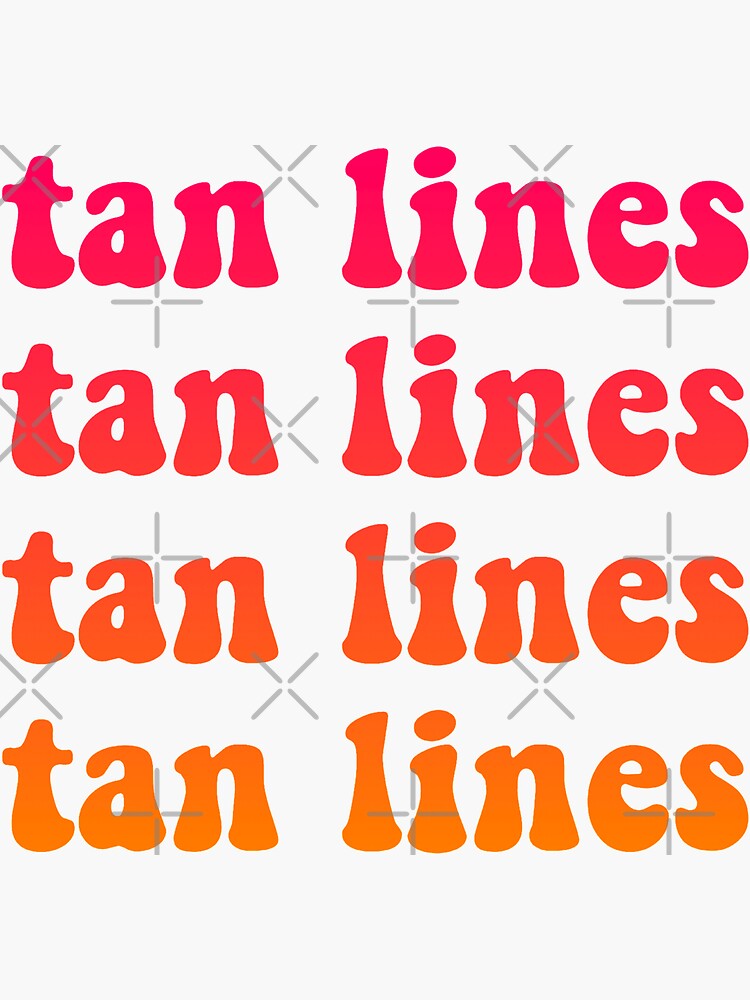 tan lines” sticker" Sticker by Simplykatie | Redbubble