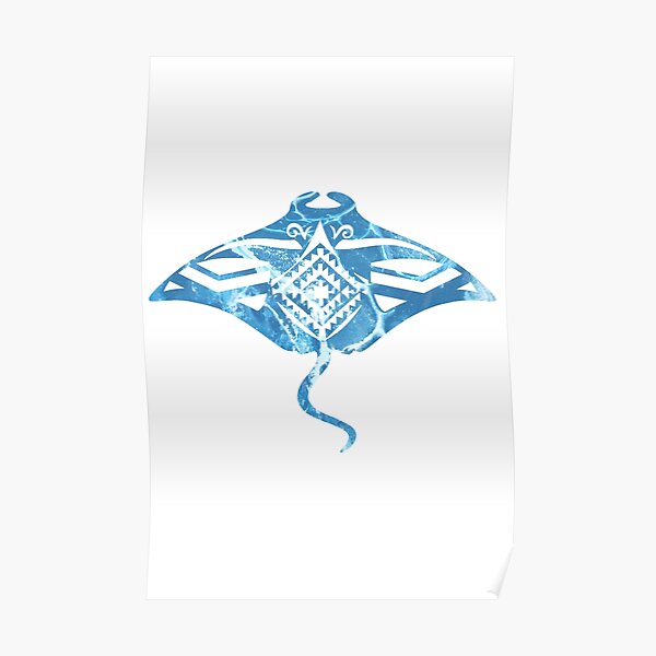 "Mantaray Pattern Ocean Design" Poster for Sale by DesignsFromNalu ...