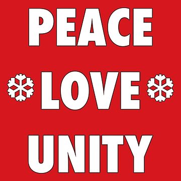 "Peace Love Unity" Sticker for Sale by marywestbrok | Redbubble