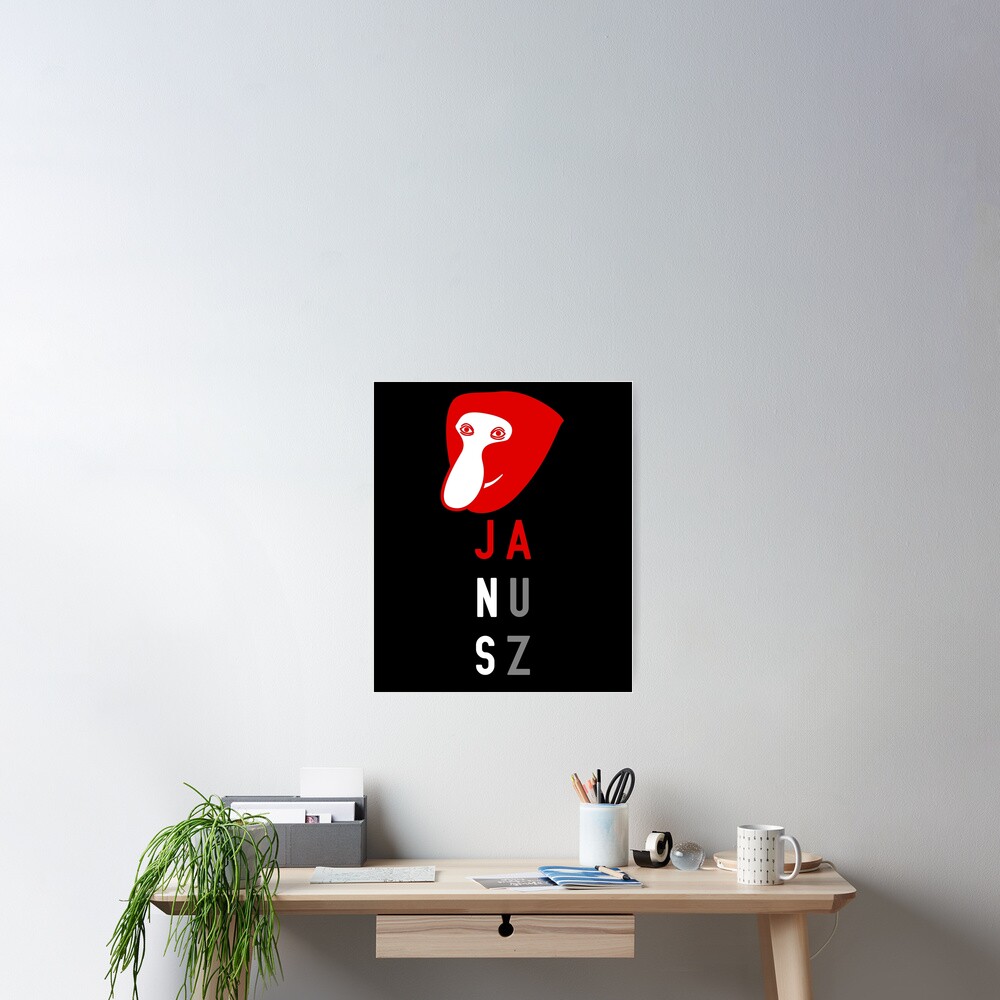 "Janusz Polak Nosacz Polish Monkey Meme Print" Poster for Sale by ...