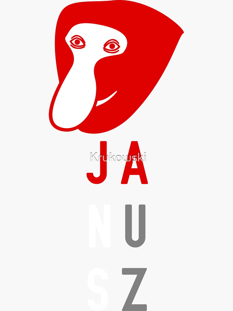 "Janusz Polak Nosacz Polish Monkey Meme Print" Sticker for Sale by ...
