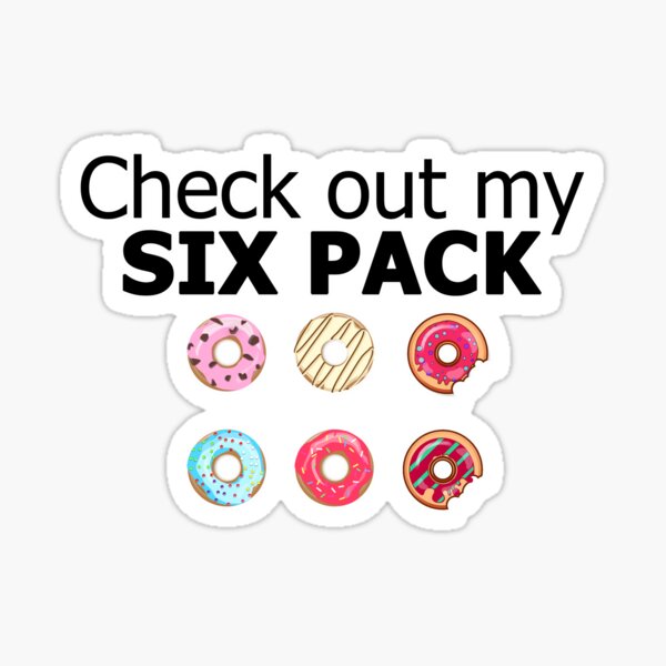 "Check Out My Six Pack" Sticker for Sale by fbathletics | Redbubble