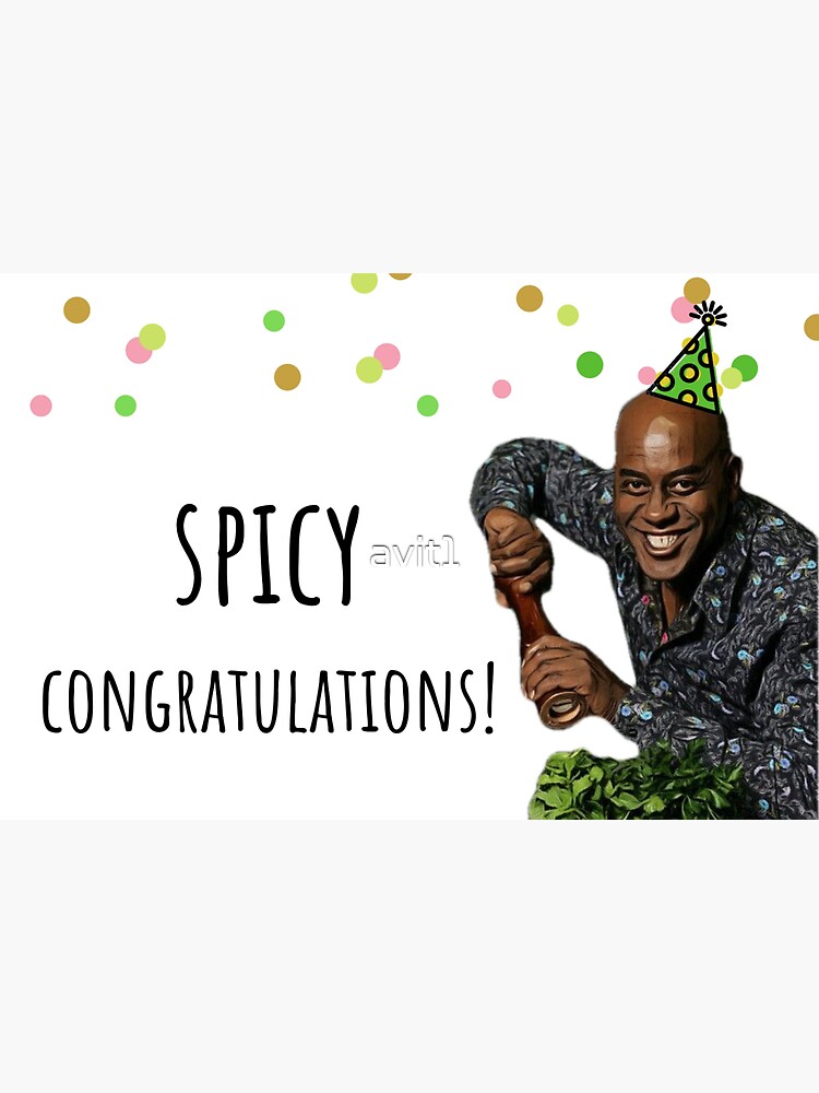 "Ainsley Harriott, Spicy congratulations, Funny greeting card, sticker ...