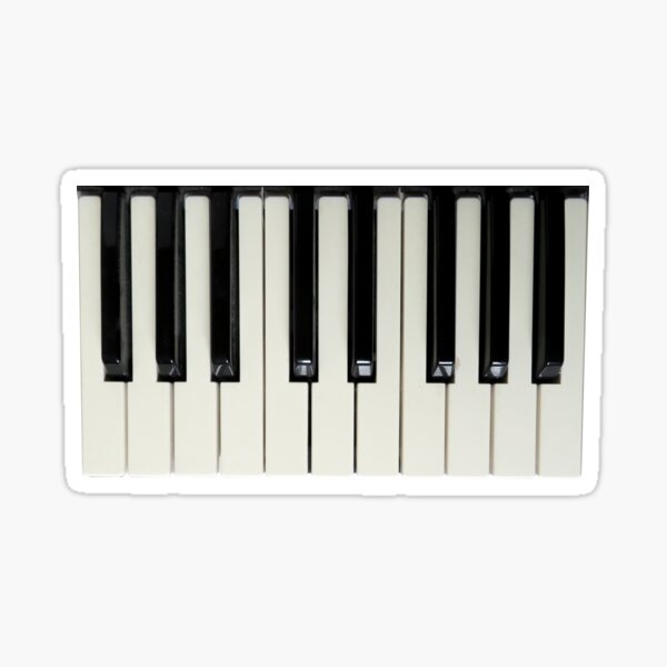 "Black and white keys" Sticker by SkullCity | Redbubble
