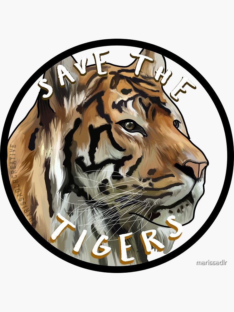 "Save the Tigers" Sticker by marissadlr | Redbubble