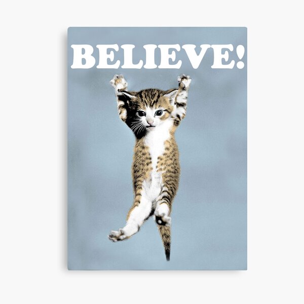 "Believe Cat Poster" Canvas Print for Sale by DAN13L | Redbubble