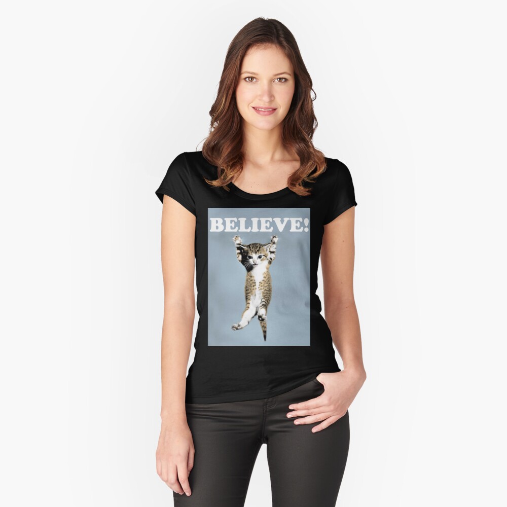 "Believe Cat Poster" Poster for Sale by DAN13L | Redbubble