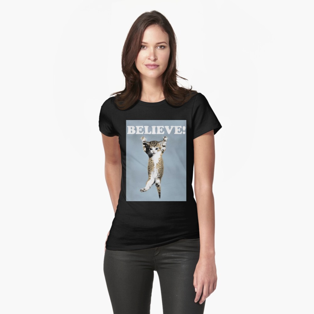 "Believe Cat Poster" Poster for Sale by DAN13L | Redbubble