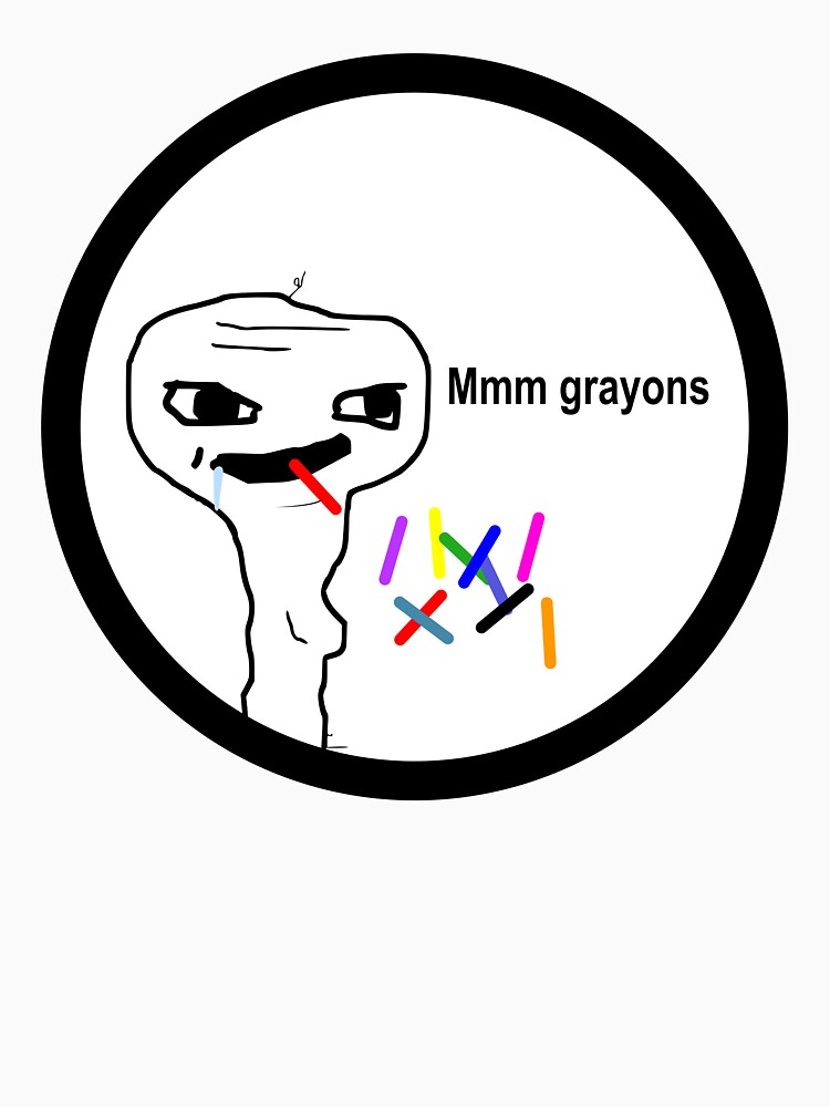 "mmm grayons" T-shirt for Sale by SpritualLiege | Redbubble | eating ...