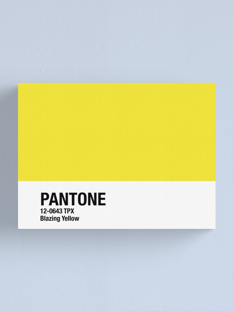 "PANTONE Blazing Yellow" Canvas Print for Sale by TheKimStuff | Redbubble