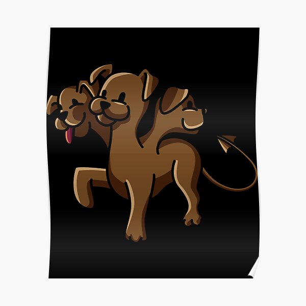"Fluffy the Cerberus" Poster by tonstan | Redbubble