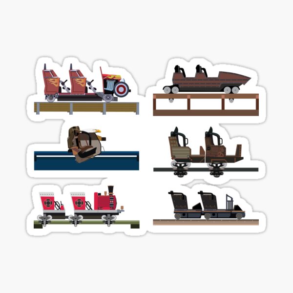 "Dollywood Coaster Car Design" Sticker for Sale by CoasterMerch | Redbubble