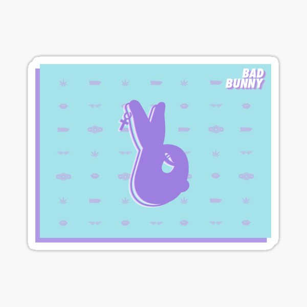 "Bad Bunny " Sticker for Sale by WCRUXV | Redbubble