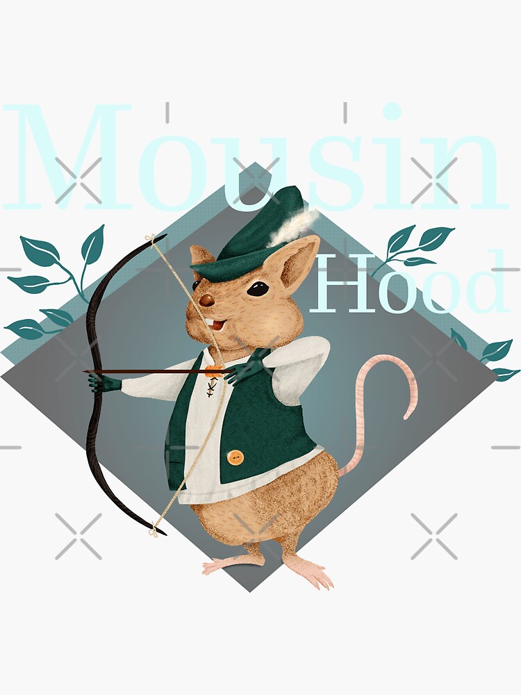 "Robin Hood mouse" Sticker by AlinaPlesia | Redbubble