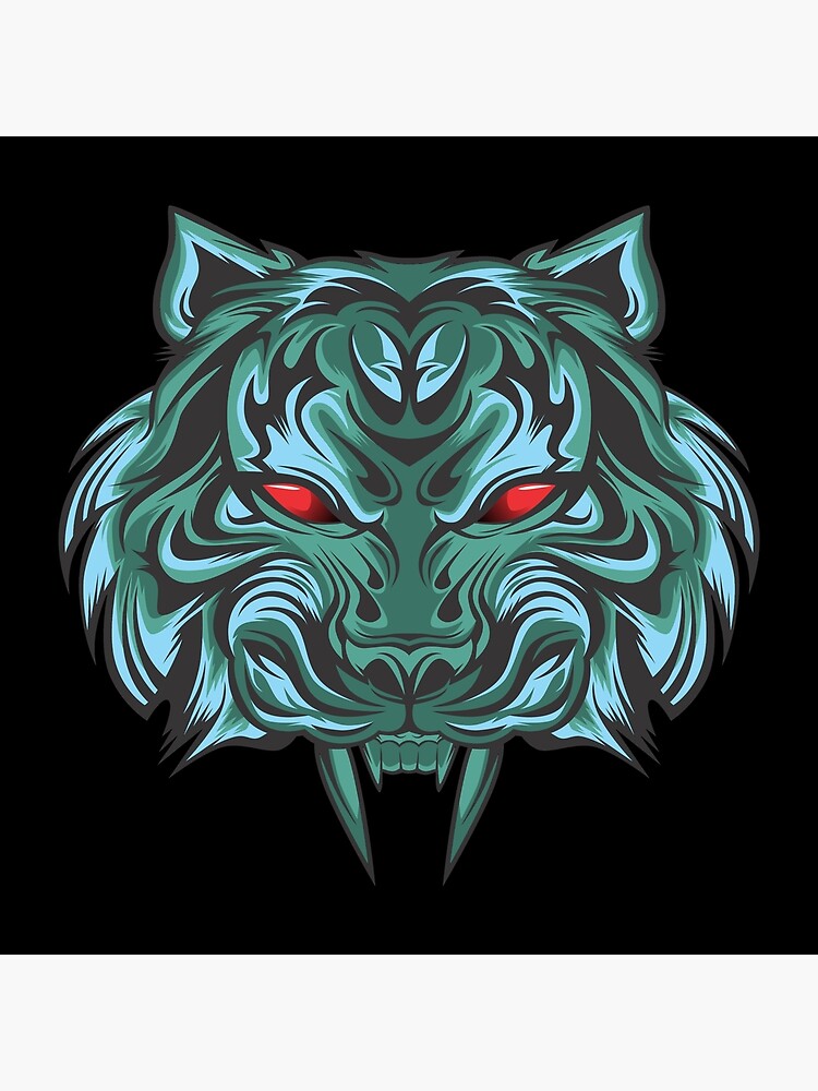 "Scary saber tooth tiger" Poster by davidx098 | Redbubble
