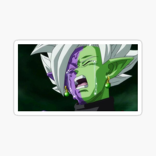 "Zamasu Crying" Sticker for Sale by roach-commodity | Redbubble