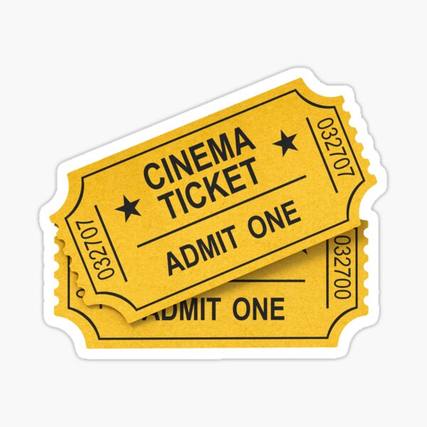 Movie Ticket Stub Sticker Laptop Electronics & Accessories etna.com.pe