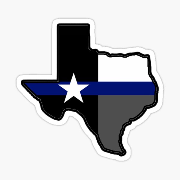 "TEXAS, THIN BLUE LINE" Sticker for Sale by WINWARINK | Redbubble