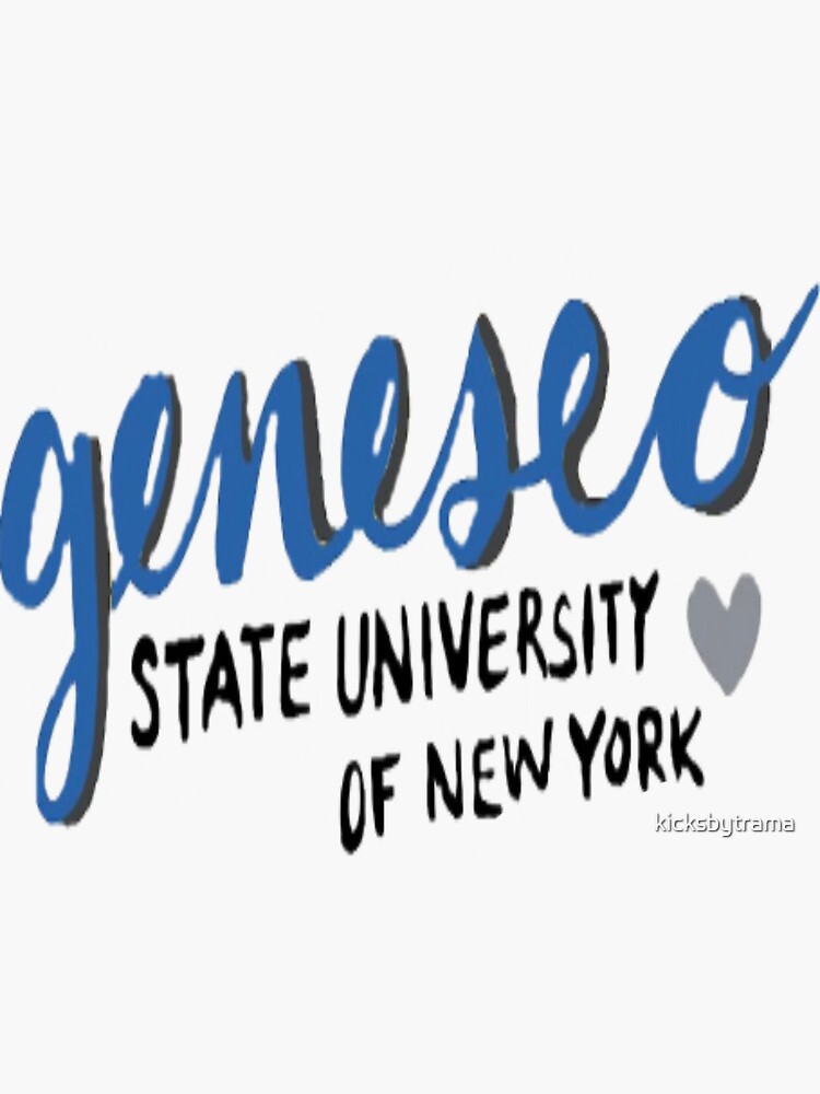 "Geneseo University" Sticker for Sale by kicksbytrama | Redbubble