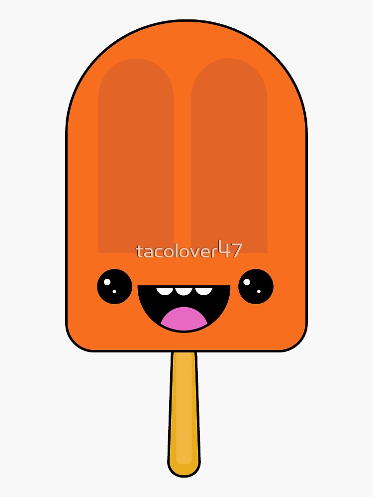 "Cute Cartoon Orange Creamsicle" Sticker by tacolover47 | Redbubble
