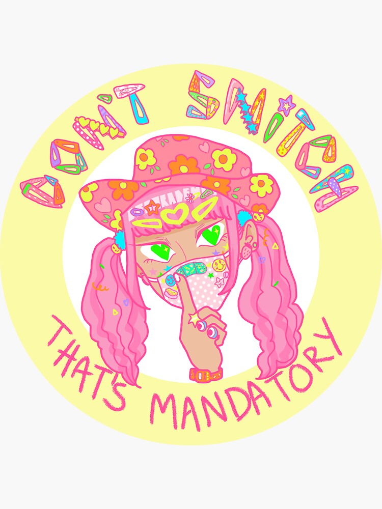 "Don't Snitch!" Sticker for Sale by decorademon | Redbubble