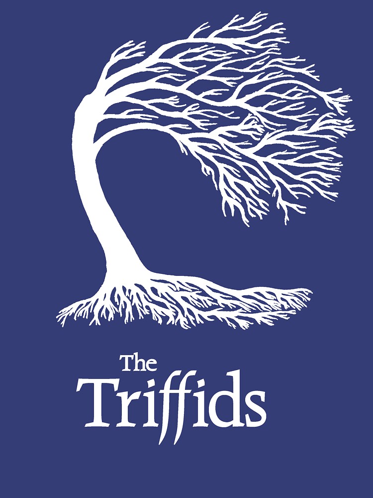 "Triffids tree and logo in white - tree by Martyn P Casey" T-shirt by ...
