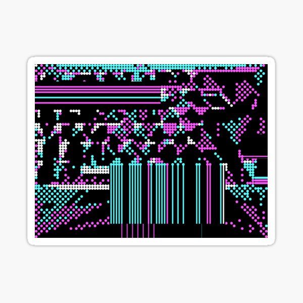 Dot Matrix Stickers | Redbubble