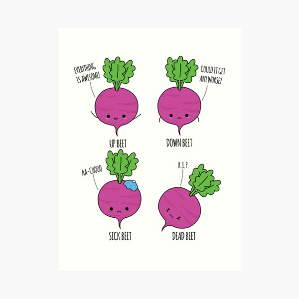 Beet It Print Digital Funny Food Art Plant Lovers Mom Gift Vegetable ...