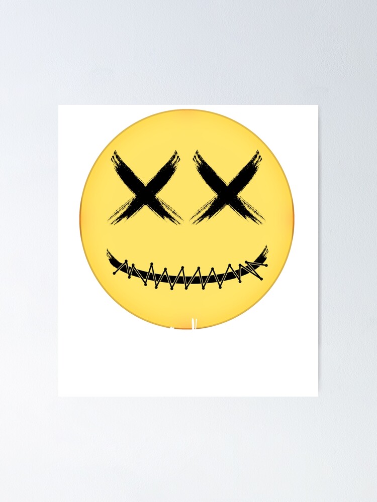 "Stitch smiley emoji emoticon mouth sewn shut" Poster for Sale by ...