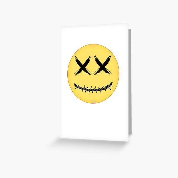 "Stitch smiley emoji emoticon mouth sewn shut" Greeting Card by ...