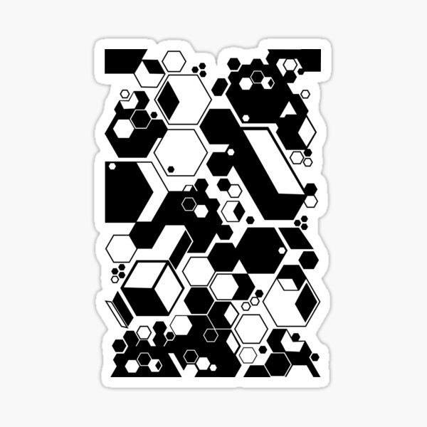 "Hectic Geometric" Sticker for Sale by LukeRosenberg | Redbubble