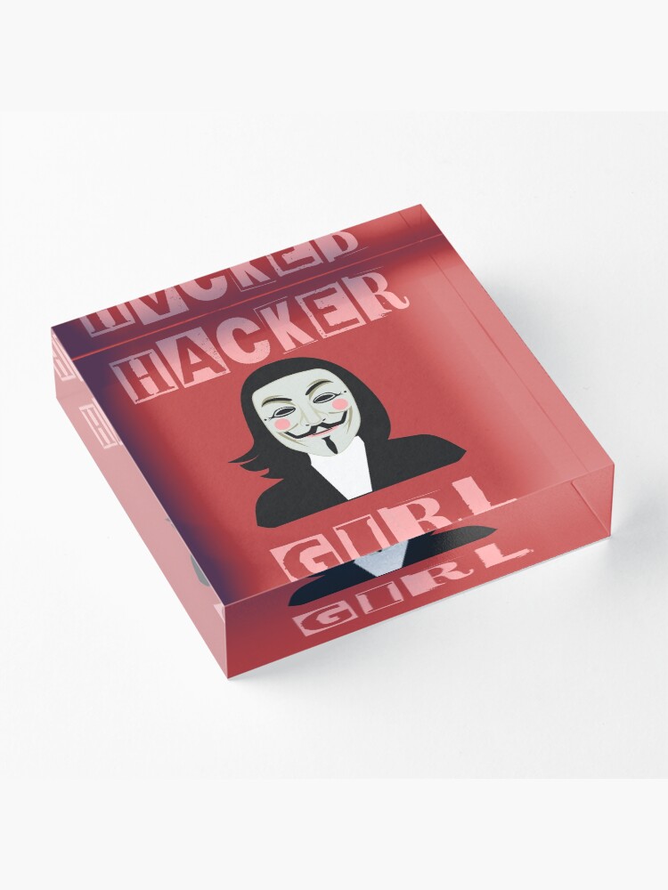 Anonymous Mask Hacker Girl Project Zorgo Game Master Pz4 Acrylic